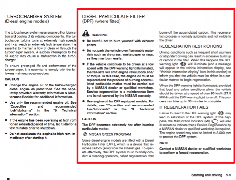Nissan Juke DCi Diesel DPF Regeneration FAQ - Hypermiler.co.uk